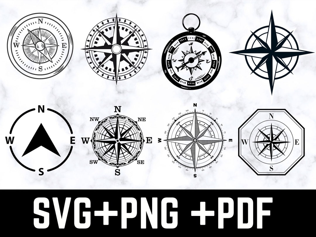 Compass Collection Set , Compass SVG, Nautical Compass SVG, Compass ...