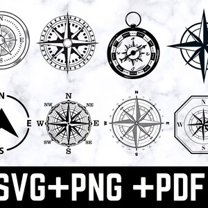 Compass Collection Set , Compass SVG, Nautical Compass SVG, Compass ...