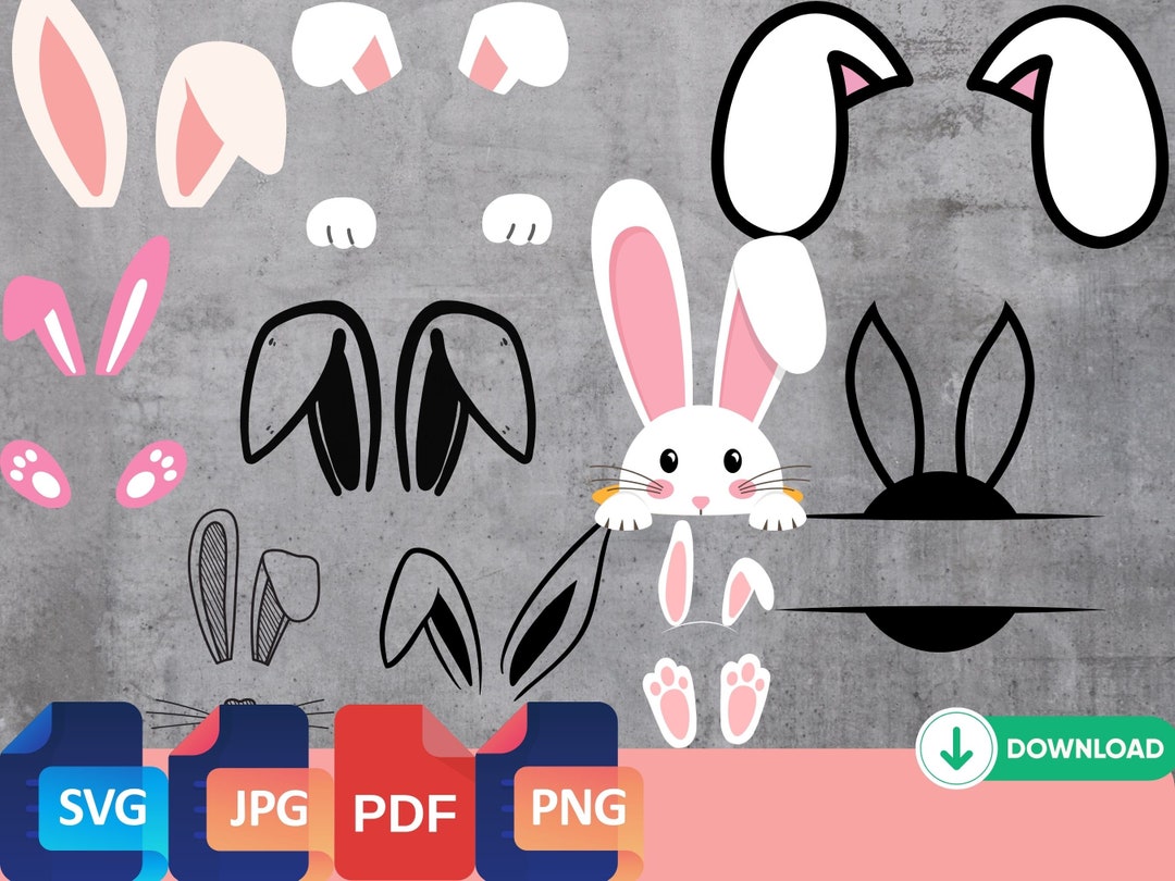 Bunny Ears Svg, Easter Svg, Easter Bunny Svg, Bunny Svg, Rabbit Ears ...