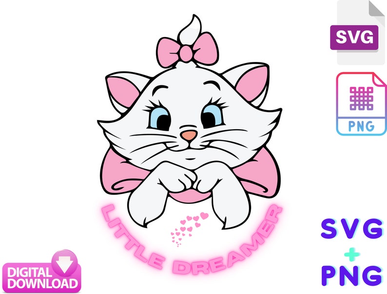 Aristocats Svg,marie Svg,cats Svg Png,marie Cat Svg,layered Svg,cats ...