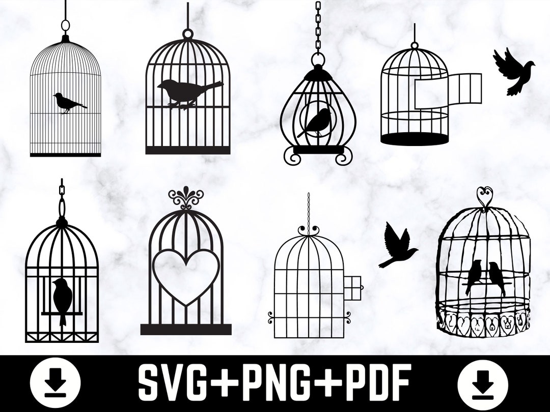 Bird Cage Svg, Bird Cage, Cut Svg File, Birdcage Flowers Svg , Floral ...