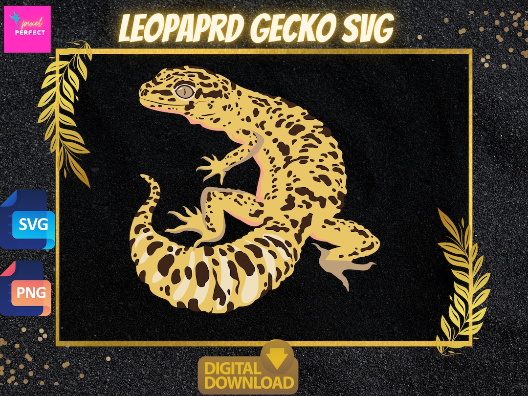 Leopard Gecko Svg Png,leopard Gecko Clipart,leopard Gecko Vector Shirt ...