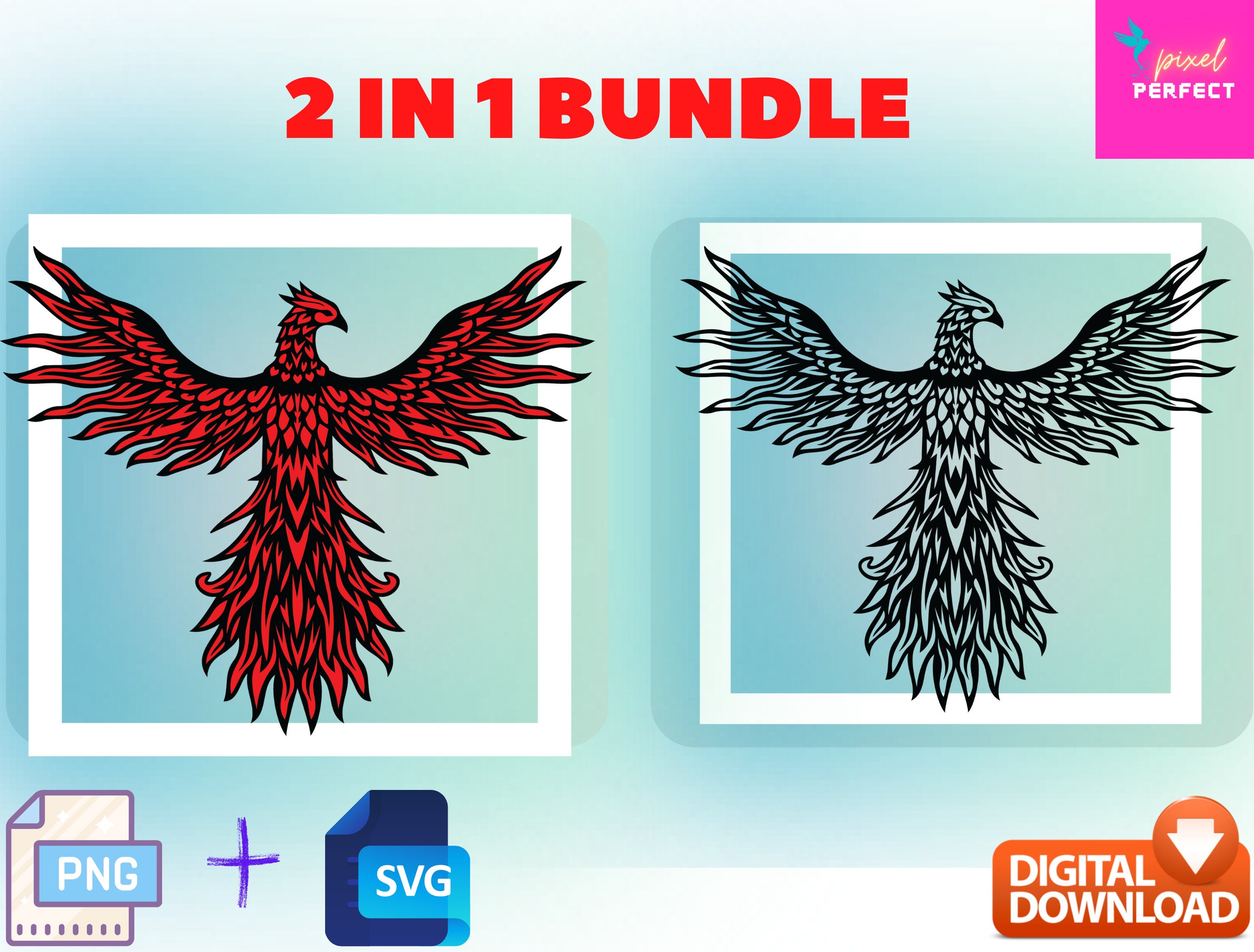 Phoenix SVG Bundle,phoenix Svg for Cricut and Silhouette,phoenix Svg ...