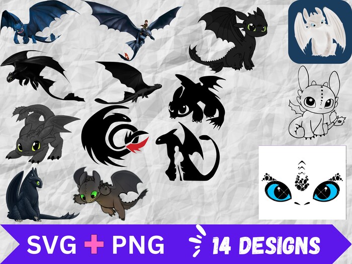 Toothless Svg - Etsy