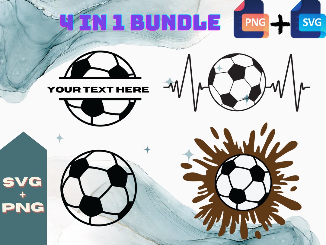Soccer Ball Split Monogram SVG Soccer SVG Bundle Soccer Designs Clipart ...