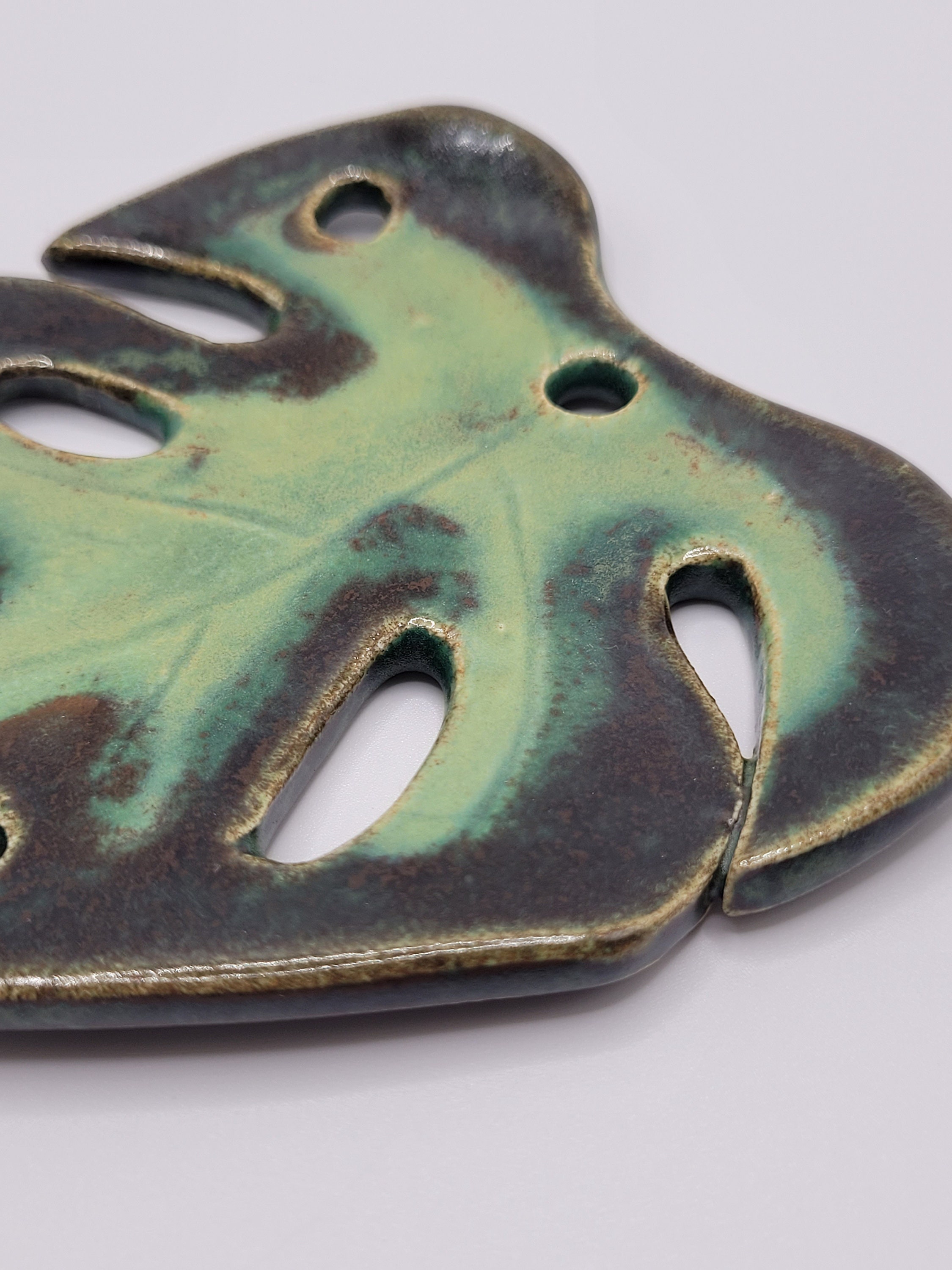 Monstera Leaf Ceramic Dish or Wall Hanging - Etsy