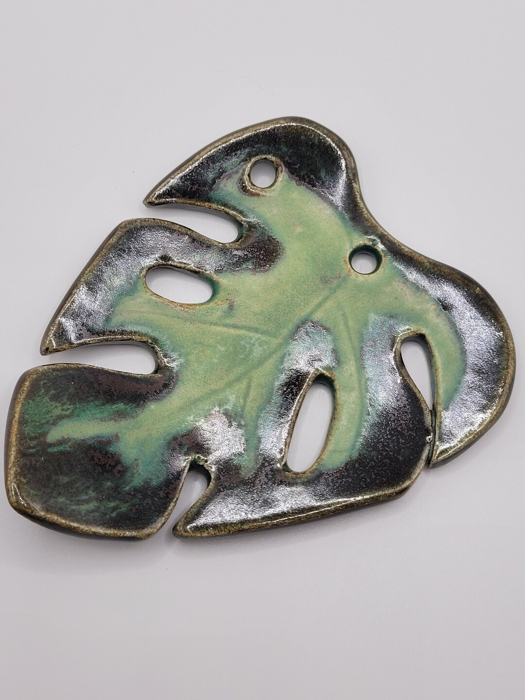 Monstera Leaf Ceramic Dish or Wall Hanging - Etsy