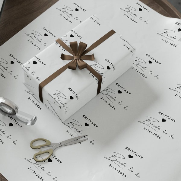 Bridal Shower Wrapping Paper Customized - Etsy