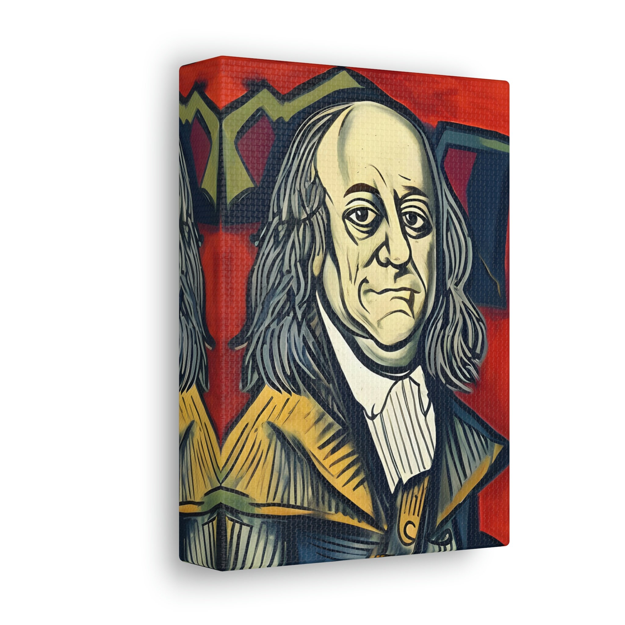 Benjamin Franklin AI Portrait in the Style of Pablo Picasso - Etsy