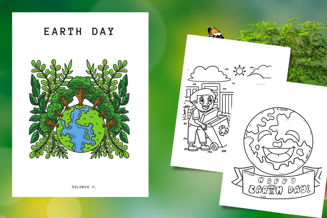 11 Printable Coloring Pages for Kids Earth Day Coloring - Etsy