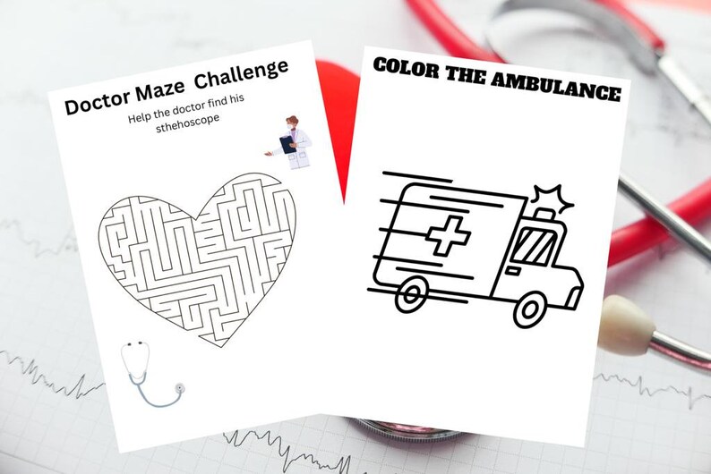 6 Printable Doctor and Hospital Activities for Kids Printable - Etsy