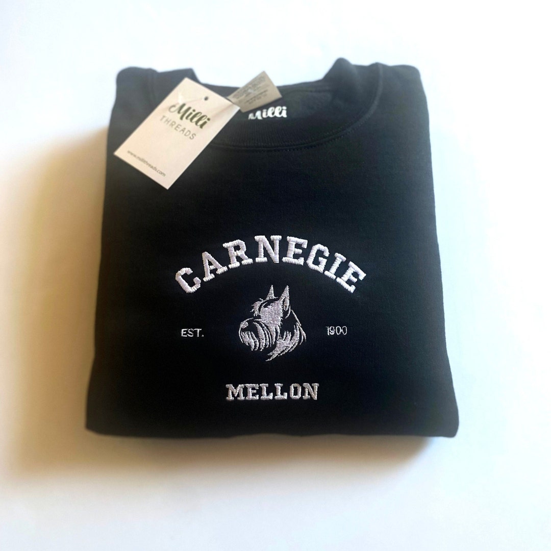 Embroidered Carnegie Mellon Sweatshirt, Scottish Terrier Crewneck - Etsy UK