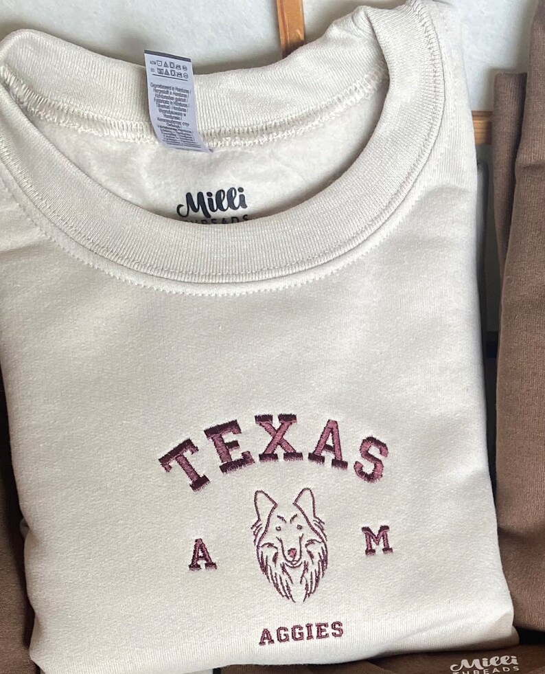 Embroidered Texas Sweatshirt, Texas Aggies, Aggies Sweatshirt - Etsy