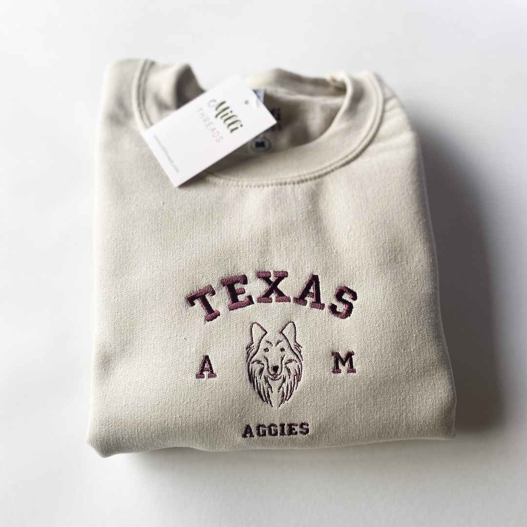 Embroidered Texas Sweatshirt, Texas Aggies, Aggies Sweatshirt - Etsy