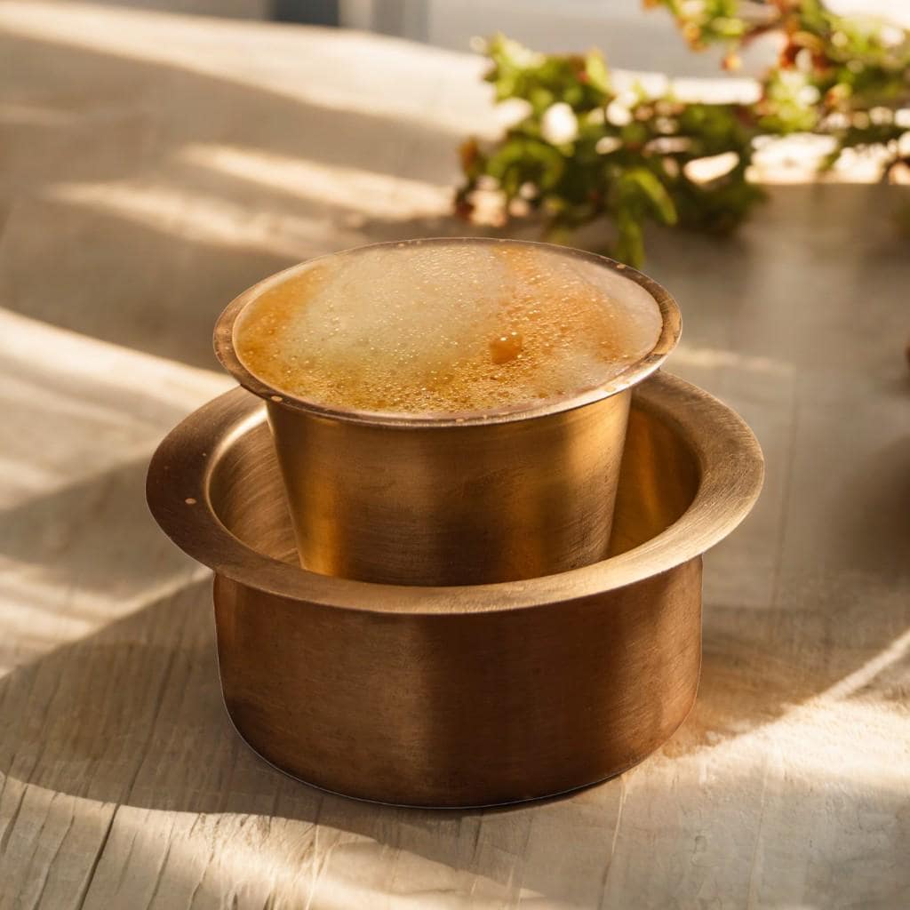 Handmade Brass Dabara Coffee Set: South Indian Filter Cups - Etsy