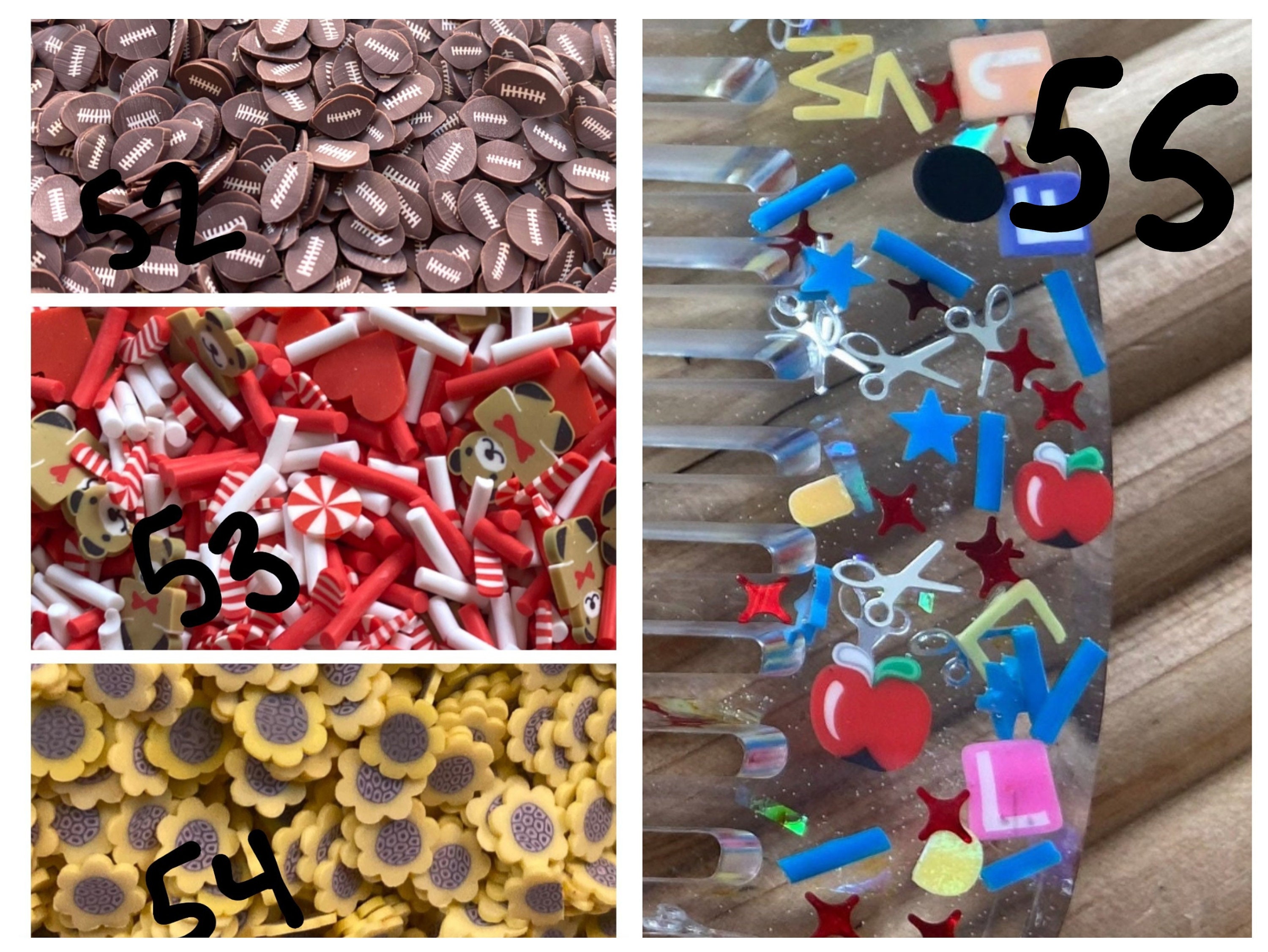 Epoxy Resin Numbers Set 1 2 3 4 5 6 7 8 9 10 Math Manipulatives ...