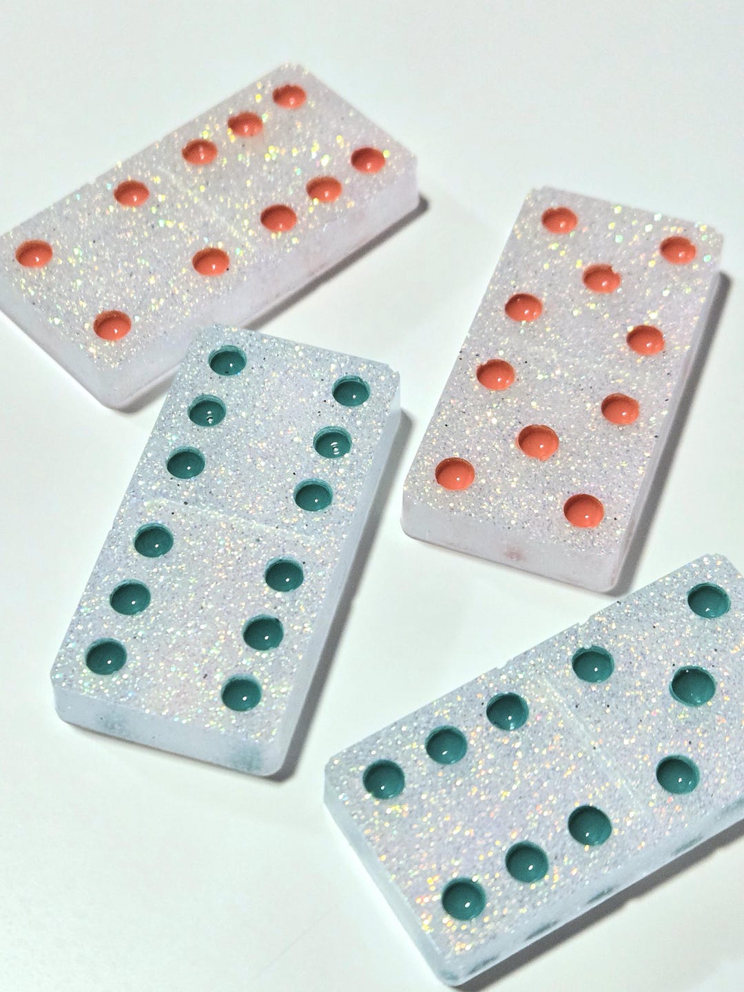 Christmas Domino Set Resin Domino Set Christmas Games Red White and ...