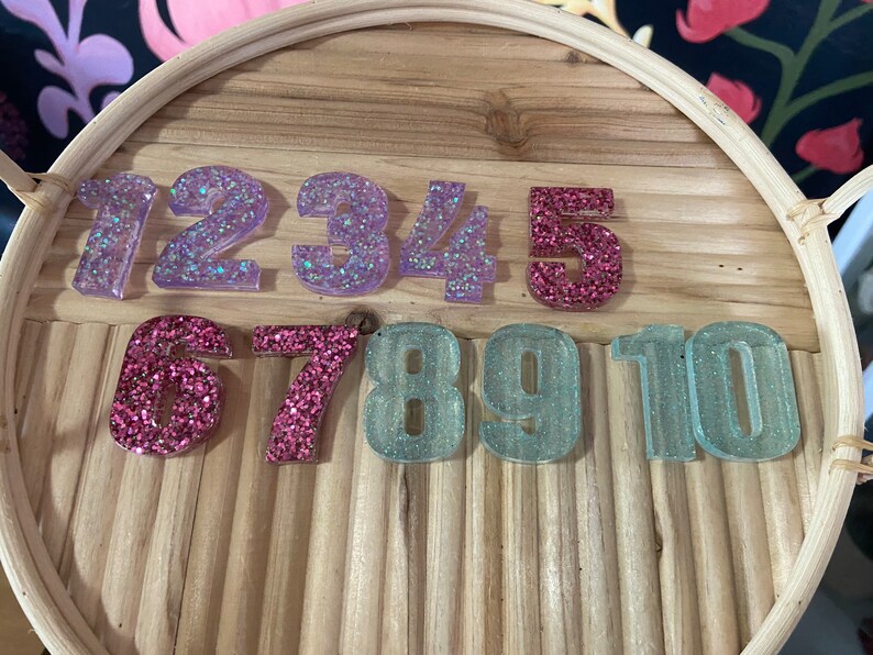 Epoxy Resin Numbers Set 1 2 3 4 5 6 7 8 9 10 Math - Etsy