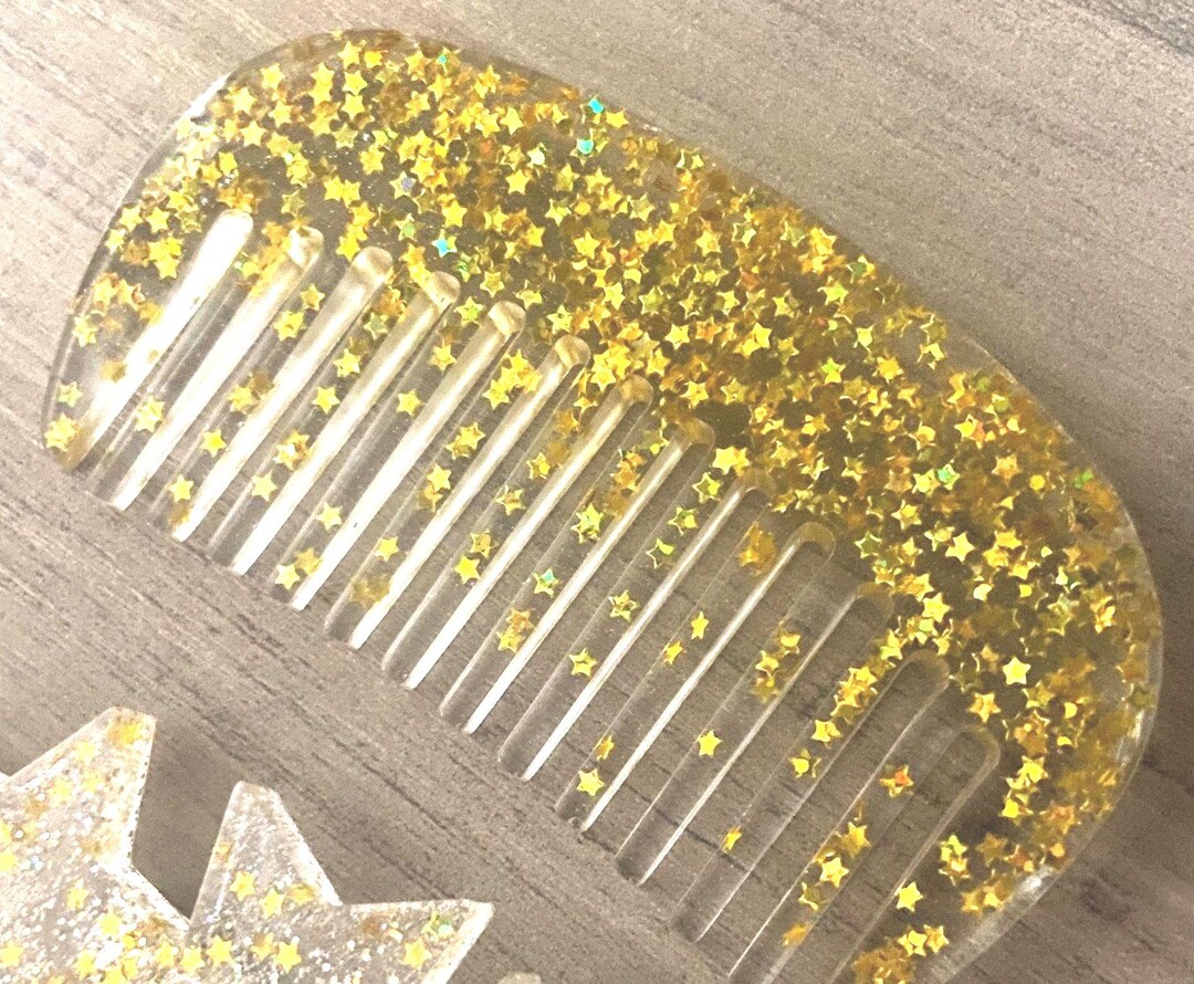 Metallic Custom Resin Comb Any Color Epoxy Hair Comb Party Easter ...