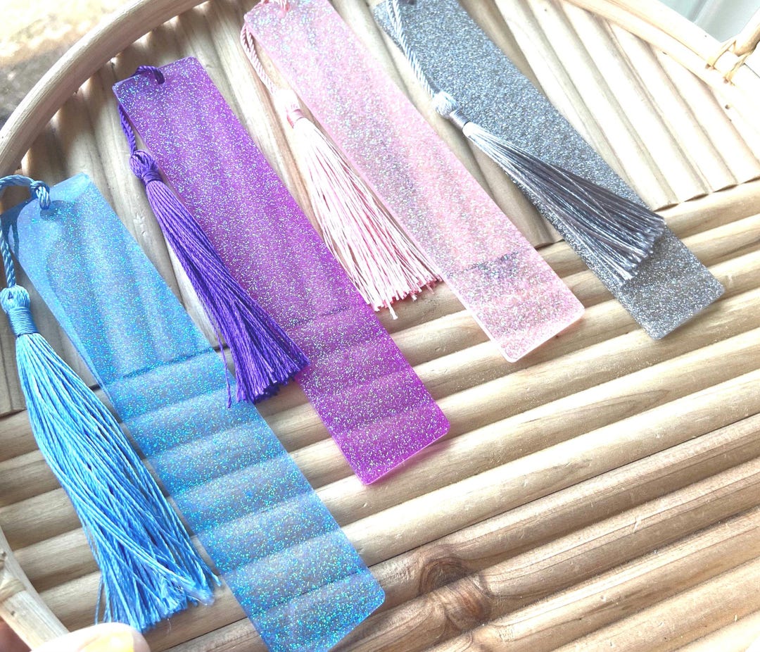 Handmade Resin Bookmark: Neon, Purple, Silver, or Pink, 5.5 Inch - Etsy