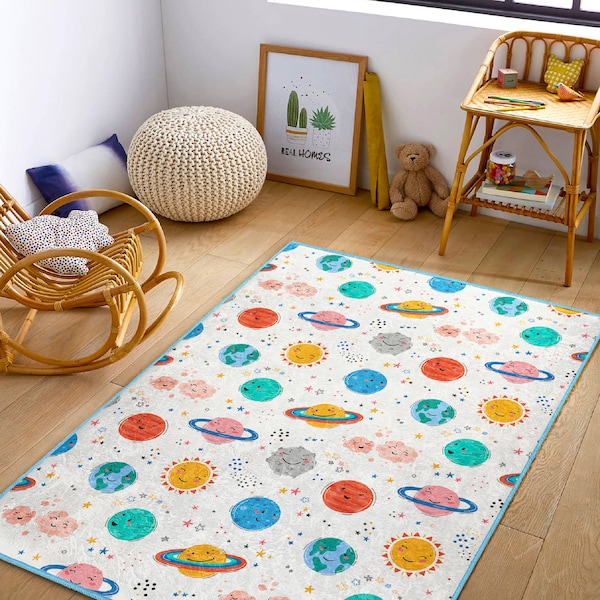 Planets Themed Rug - Etsy