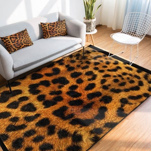 Leopard Print Rug|cheetah Print Rug|animal Pattern Area Carpet|western ...