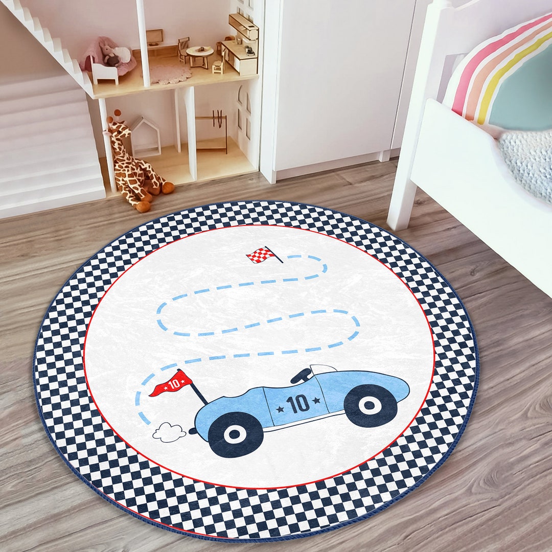 Racing Car Kid's Play Mat|anti-slip Nursery Rug|children's Washable ...