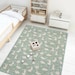 Bunny in the Forest Green Baby Room Rug|bestselling Kids Room Rugs ...