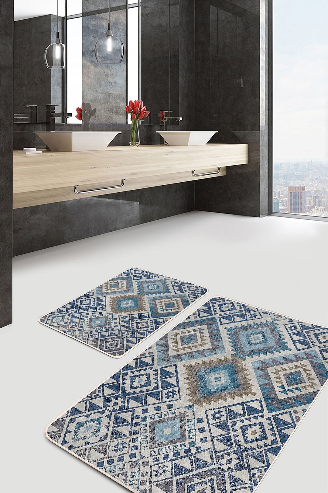 Aztec Print Bath Mat|navajo Pattern Absorbent Bath Mat|quick-drying ...
