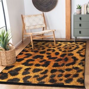 Leopard Print Rug|cheetah Print Rug|animal Pattern Area Carpet|western ...