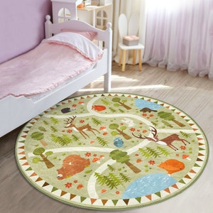 Cheerful Forest Children's Rug|best Gift İdeas for Children's|handmade ...