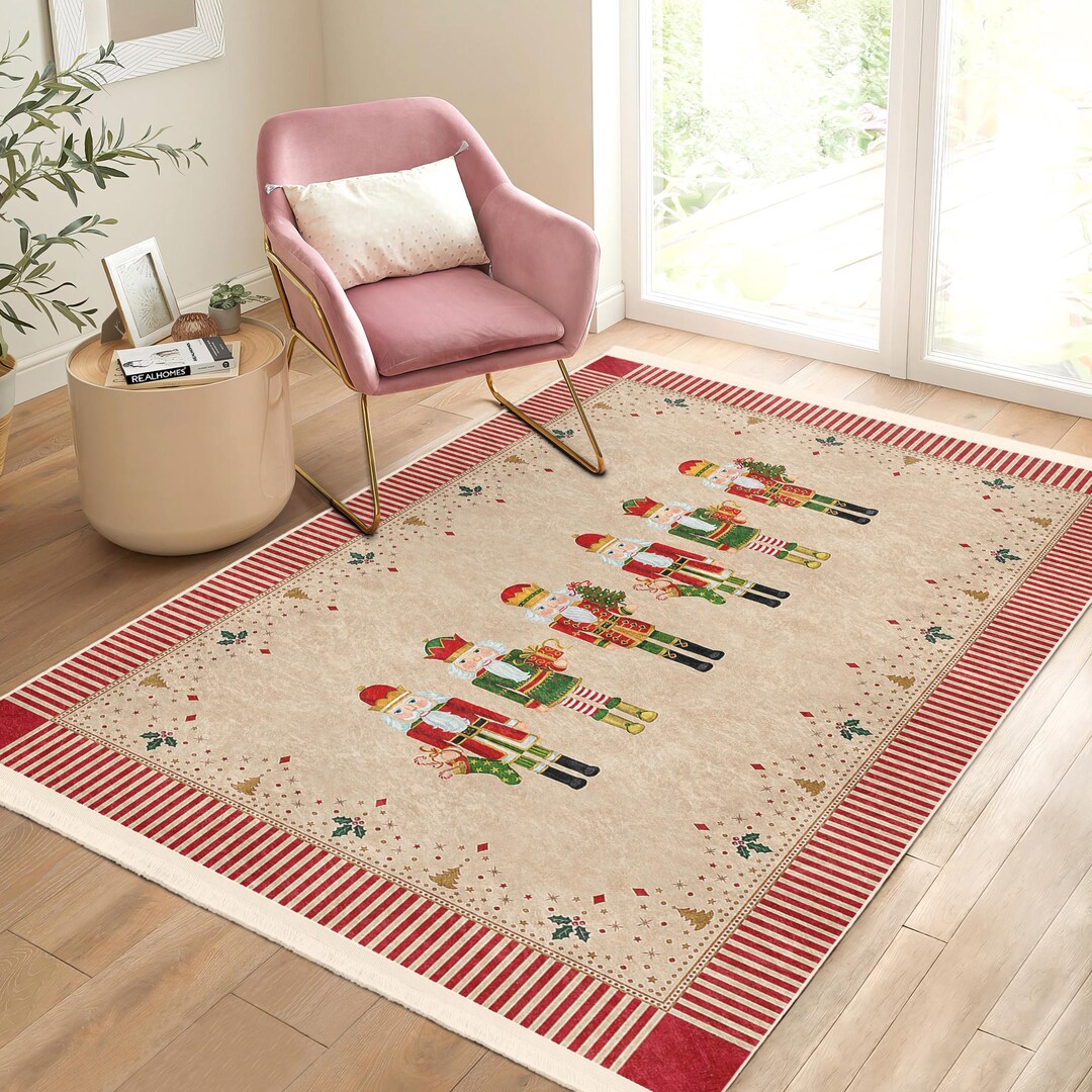 Red Nutcracker Rug|tin Soldier Rug|non-slip Area Rugs|washable ...
