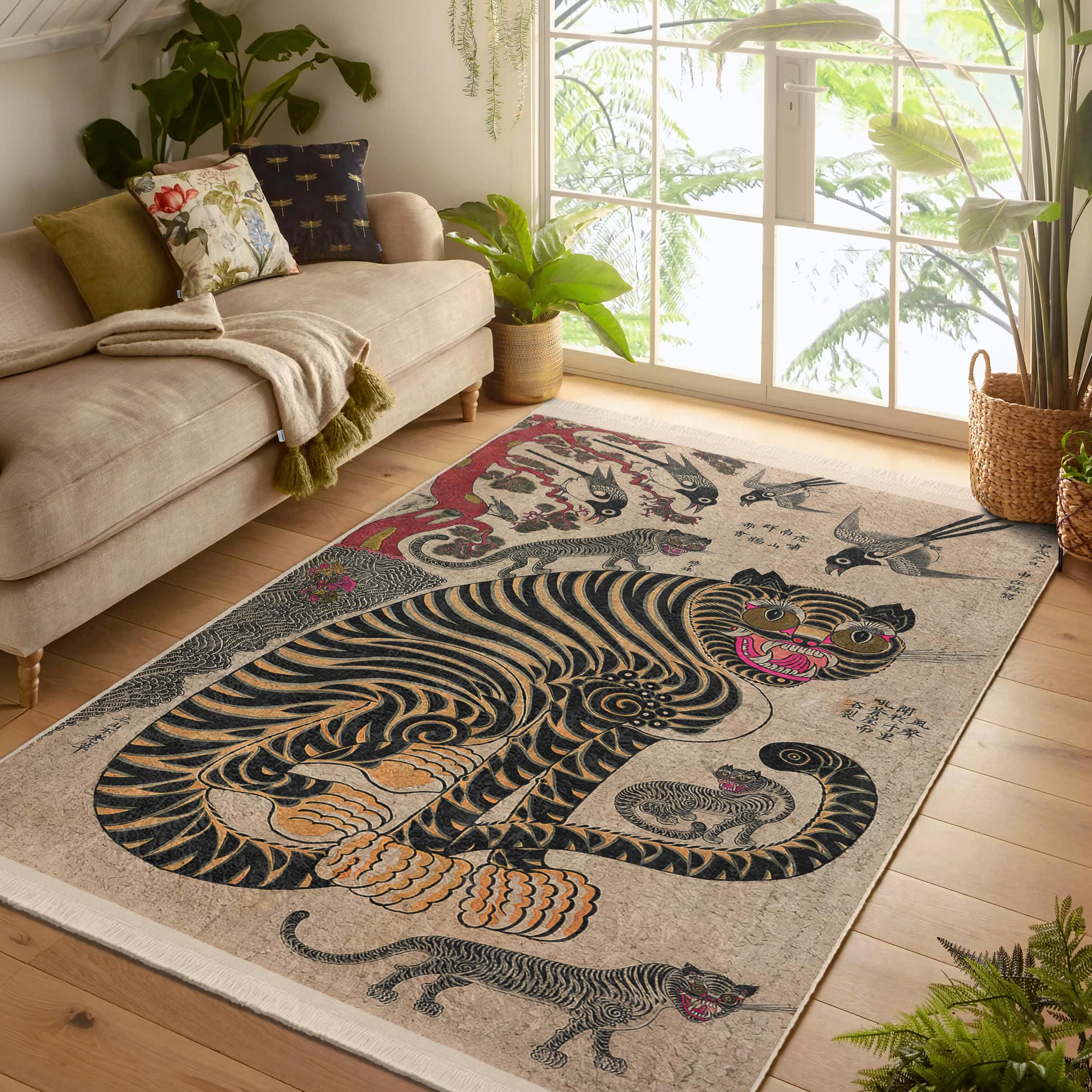 Bengal Tiger Rug|tiger Carpet|animal Pattern Rug|living Room Carpets ...