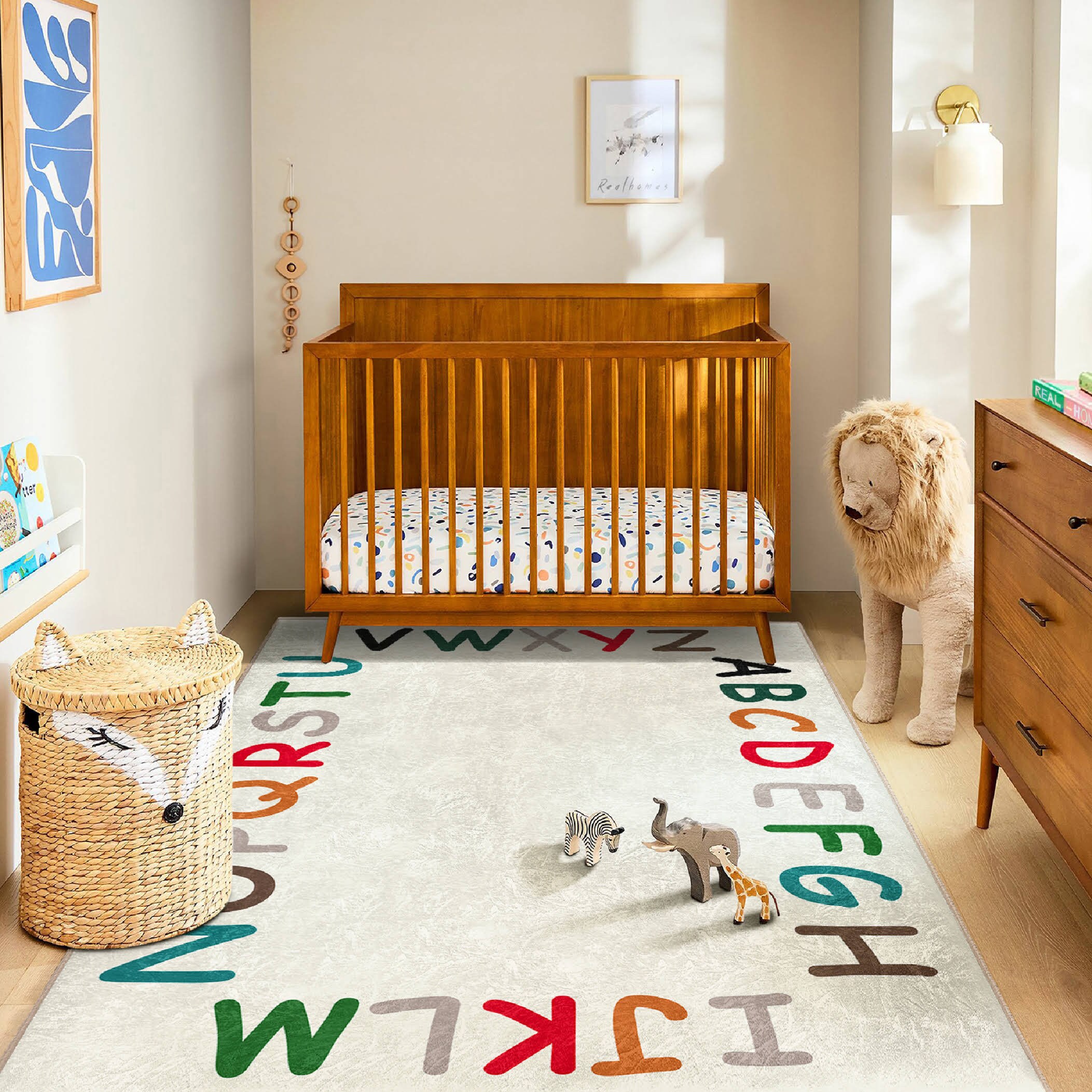 Learn the Alphabet Nursery Rug|carpet With Letters|non-slip Educational ...