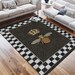 Bee Rug|checkered Runner|black and White Rugs|non-slip Rugs|washable ...