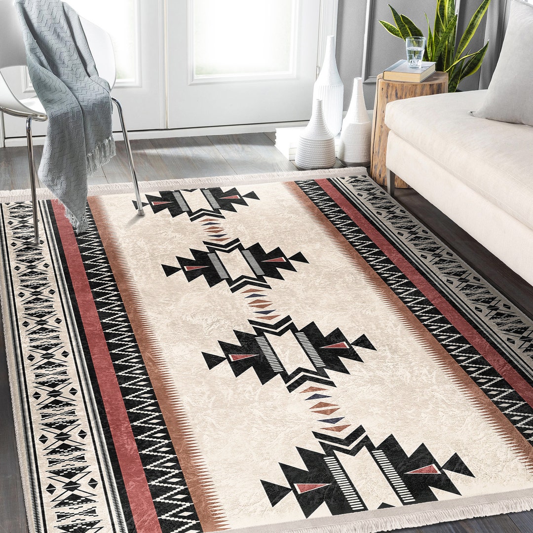 Ethnic Print Turkish Beige Carpet|authentic Area Rugs|southwestern Rug ...