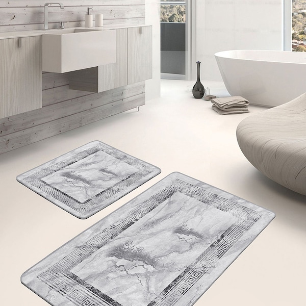 Greek Pattern Marble Bath Mat - Etsy
