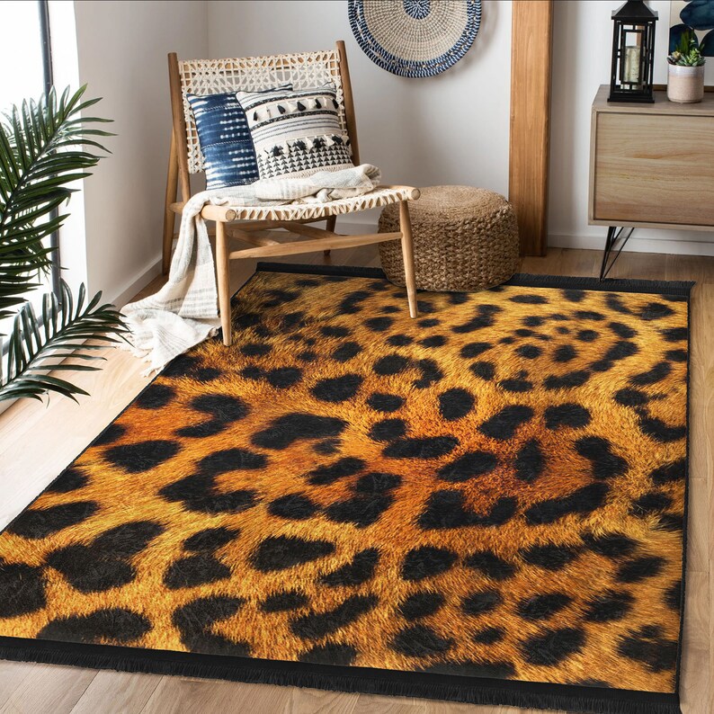 Leopard Print Rug|cheetah Print Rug|animal Pattern Area Carpet|western ...