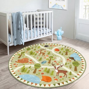 Cheerful Forest Children's Rug|best Gift İdeas for Children's|handmade ...