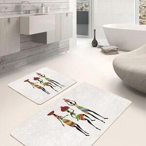 Traditional African Women Print Door Mat|bohemian Bath Mat|anti-slip ...