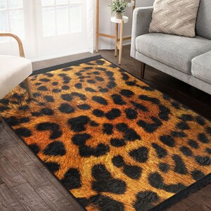 Leopard Print Rug|cheetah Print Rug|animal Pattern Area Carpet|western ...