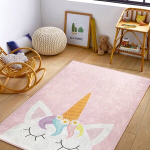 Cute Unicorn Kids Room Rug|best Girls Rugs|unique Kid's Carpets ...