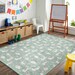 Bunny in the Forest Green Baby Room Rug|bestselling Kids Room Rugs ...