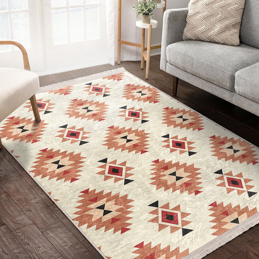 Native American Area Rug|anti-slip Boho Rug|washable Saloon Rugs|ethnic ...
