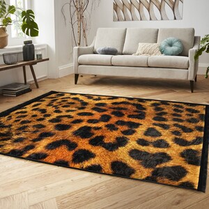 Leopard Print Rug|cheetah Print Rug|animal Pattern Area Carpet|western ...