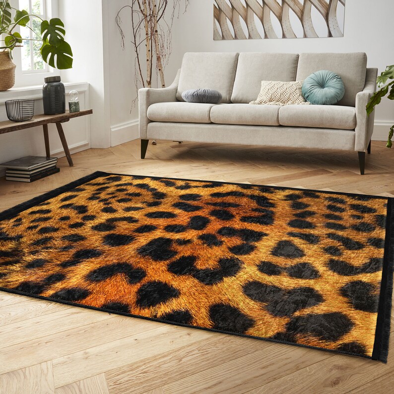 Leopard Print Rug|cheetah Print Rug|animal Pattern Area Carpet|western ...