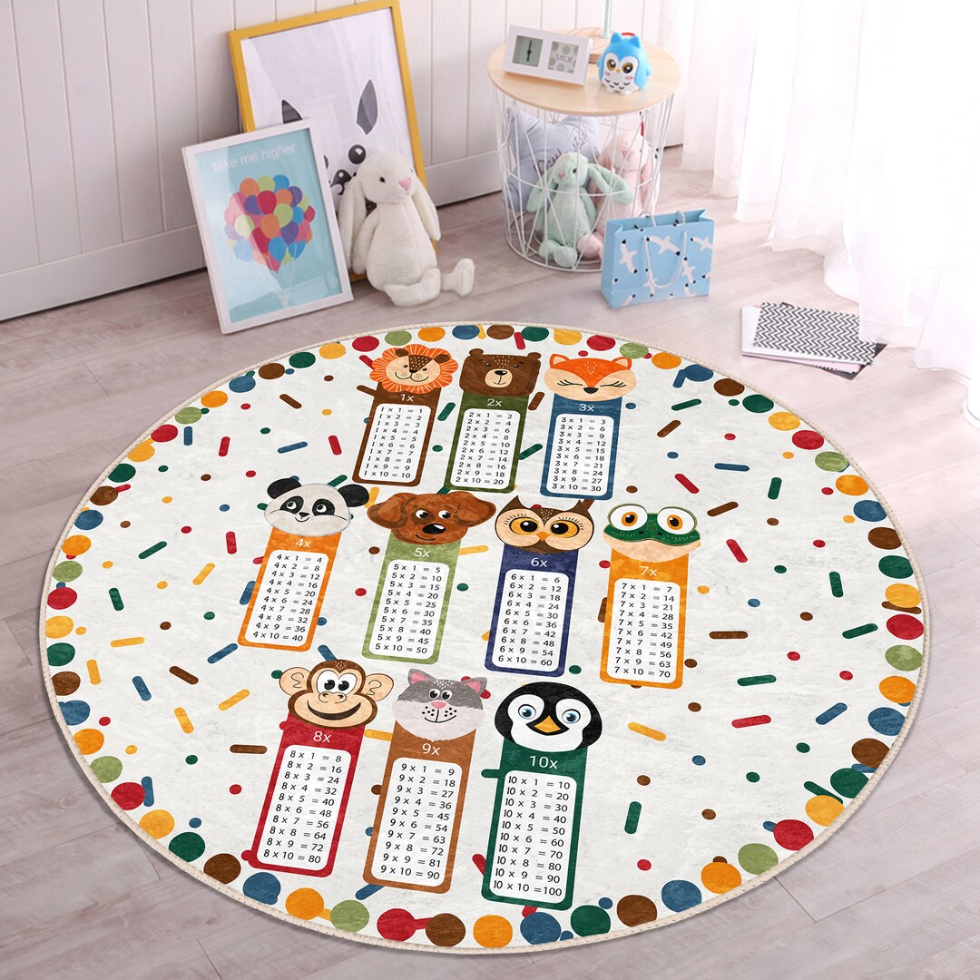 Multiplication Table Children's Rug|learning Mat for Kid's|educational ...