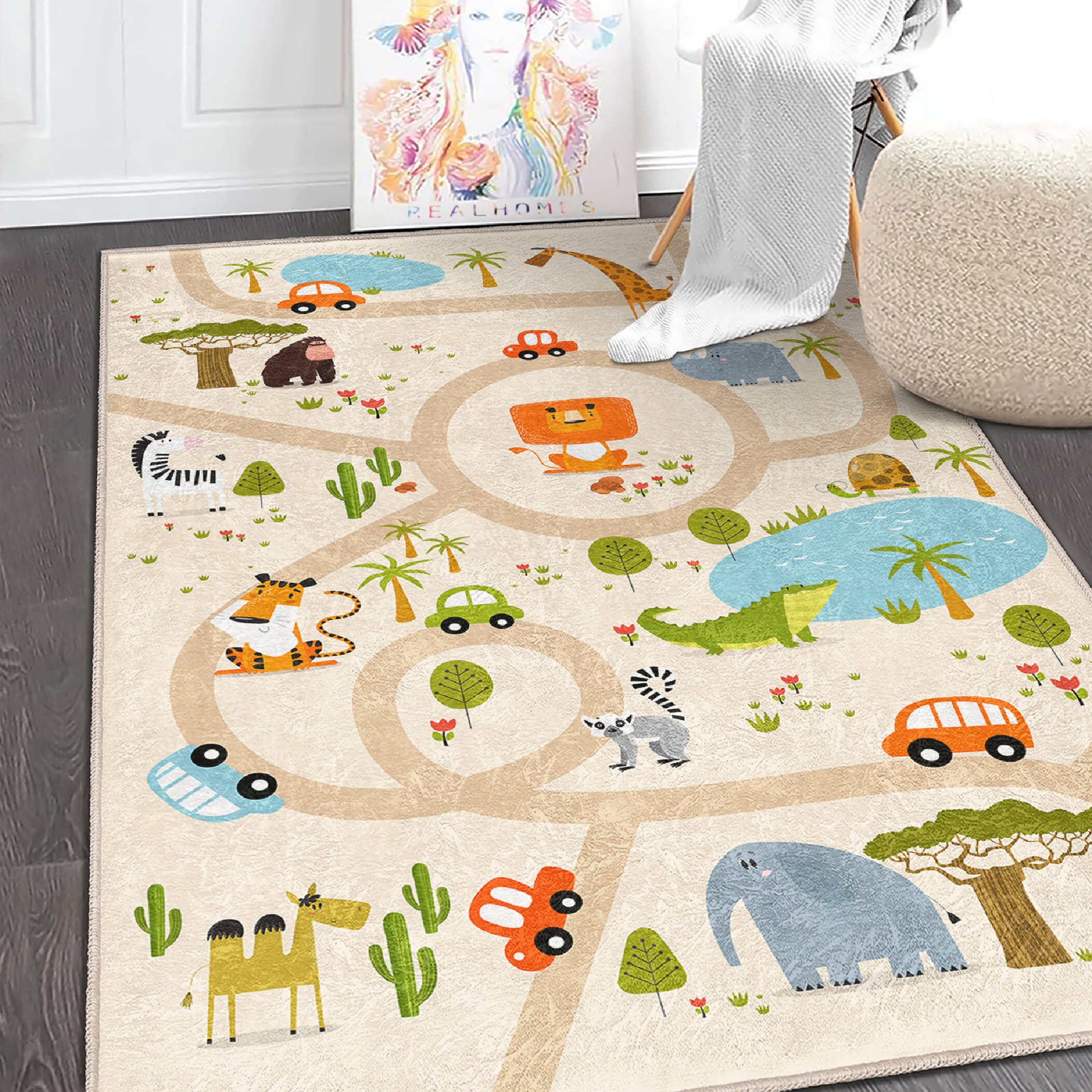 Dinosaur Rugs for Nurserywashable Kids Room Rugmysterious - Etsy