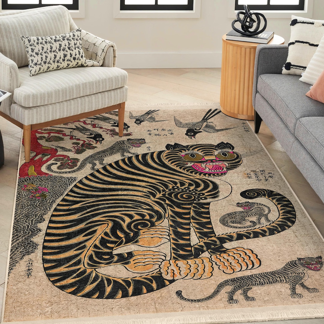 Bengal Tiger Rug|tiger Carpet|animal Pattern Rug|living Room Carpets ...