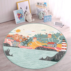 Colorful Kid's Rug|fun Carpets|İnteresting Play Mat|non-slip Children's ...